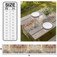Abstract Burnt Orange Table Runner Brown Beige Vintage Artwork ...