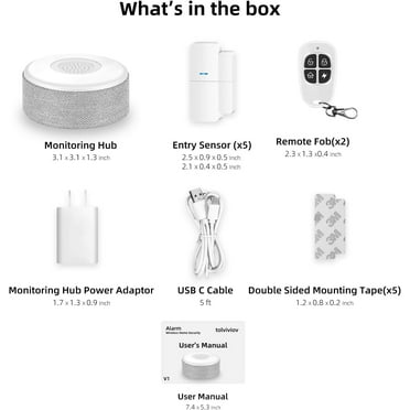 YoLink Home Security Starter Kit - Wireless Smart DIY Burglar Alarm, Intrusion Detection, LoRa ...