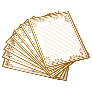 Vintage Style 48-Sheet Stationary Set, Lined Letter Writing Paper with ...