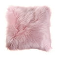 Fluffy Pillowcase Plush Faux Fur Square Throw Pillow Cover Merino Style ...