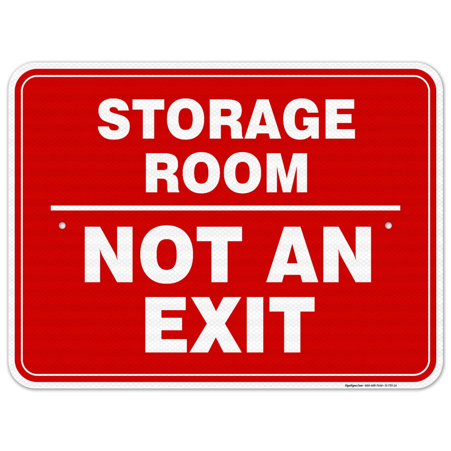 Storage Room Sign, Not an Exit Sign, - Walmart.com
