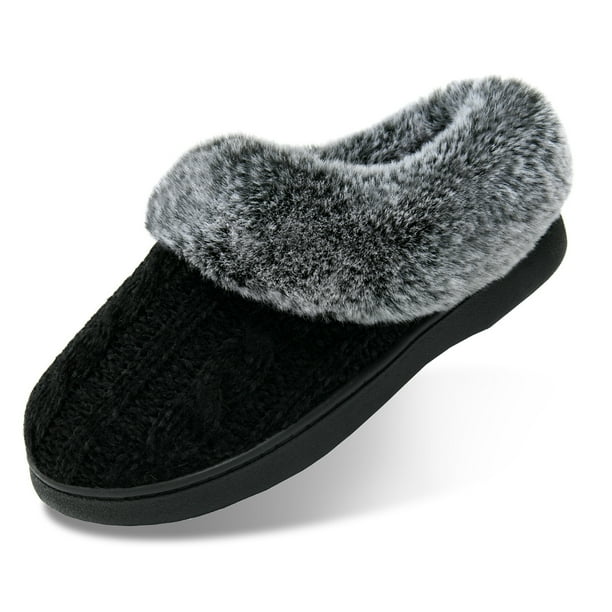 LORDFON Winter Fuzzy Womens Slippers Fluffy House Slippers with Memory Foam - Walmart.com