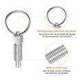 2Pcs Spring Plunger with Pull Ring M6*1 0.47" Thread Length Pin Dia.4mm ...