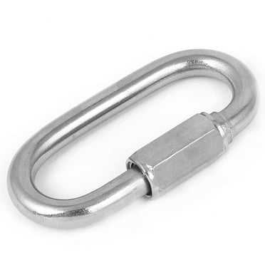 M5 Stainless Steel Quick Oval Screwlock Link Lock Hook Carabiner 2pcs ...