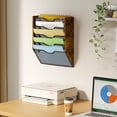 Ironwood Hanging Wall File Organizer, 5 Pocket Mesh Mail Organizer ...