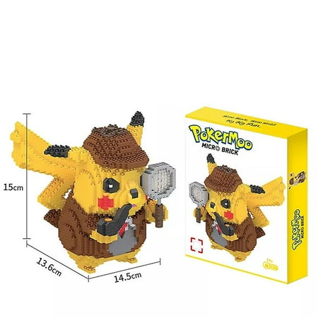 Pokemon Pikachu 20cm Height Micro Brick Nanoblock Small Building ...
