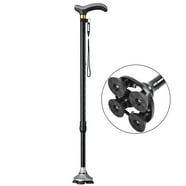 Hugo Adjustable Quad Cane for Right or Left Hand Use, Rose, Small Base ...
