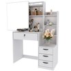 Boahaus Aphrodite Modern Vanity Table, White Finish, for Bedroom ...