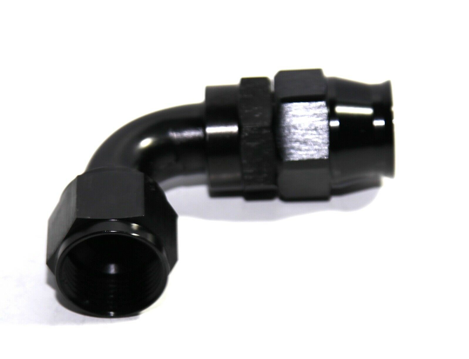 BLACK AN12 12AN AN-12 90 Degree Swivel Reusable PTFE Hose End Fitting ...