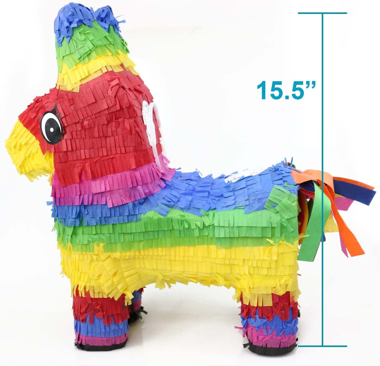 GIFTEXPRESS 16-Inch Rainbow Donkey Pinata, Rainbow Llama Pinata for ...