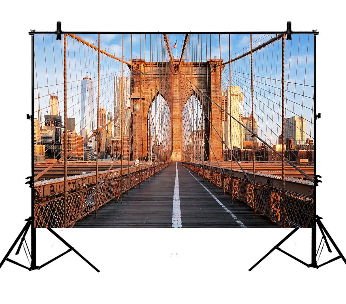 YKCG 7x5ft Brooklyn Bridge, New York Sunrise Photography Backdrops ...