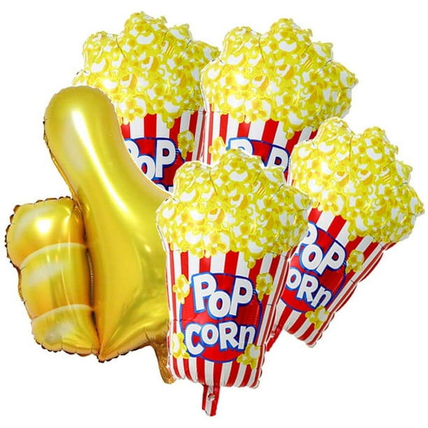 26 x 17 inch Popcorn Party Balloons Movie Popcorn Balloon Foil Party ...