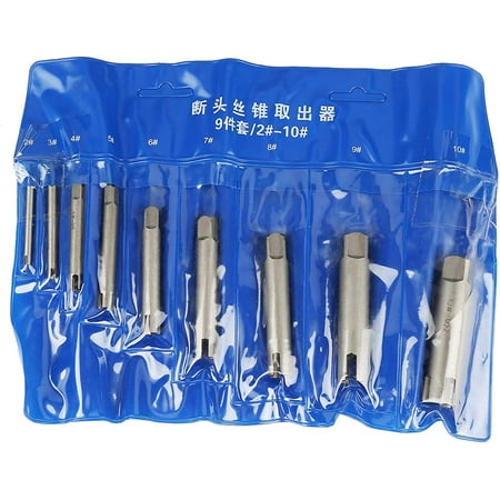 Steel Broken Head Taps Stripped Screw Remover Kit Tap Extractor Set(#B ...