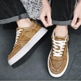 AUDeals Men Women Distressed Low Top Sneakers Canvas Fabric Upper Lace ...