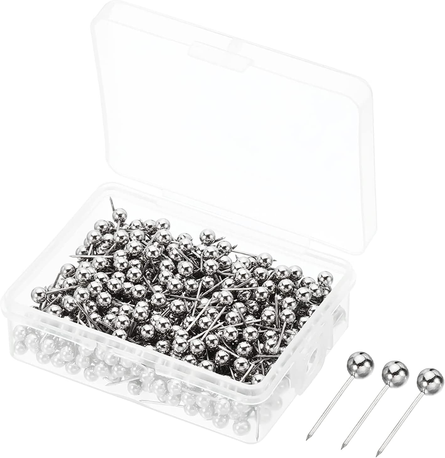 Push Pins, 400 Pack Round Head Map Tacks Thumb Steel Point for World ...