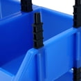 12 Pack Blue Garage Storage Tool Bin, 7.09 x 4.72 x 3.15 Inch Plastic ...