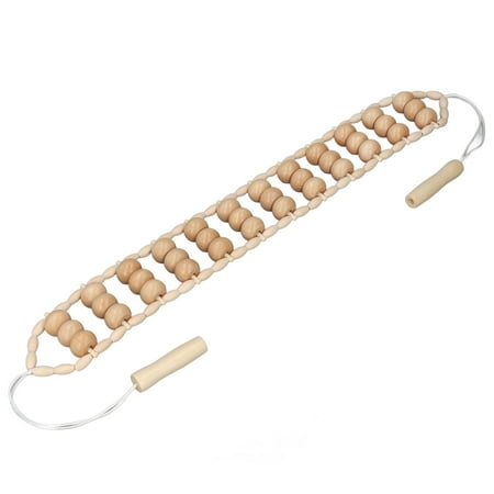 Rope Back Massager Roller Rope Wood Back Roller Massage Manual Relief ...