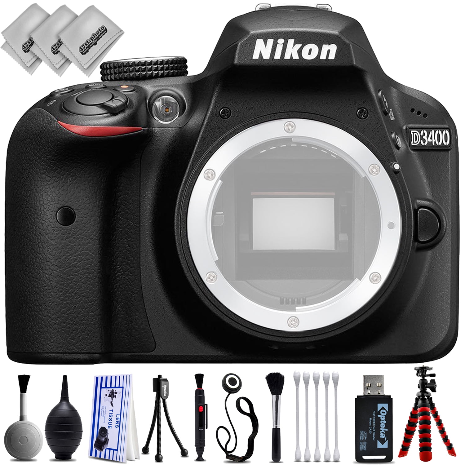 Nikon D3400 24.2MP 1080P Digital SLR Camera w/ 3.2" LCD - 5 fsp - Built ...