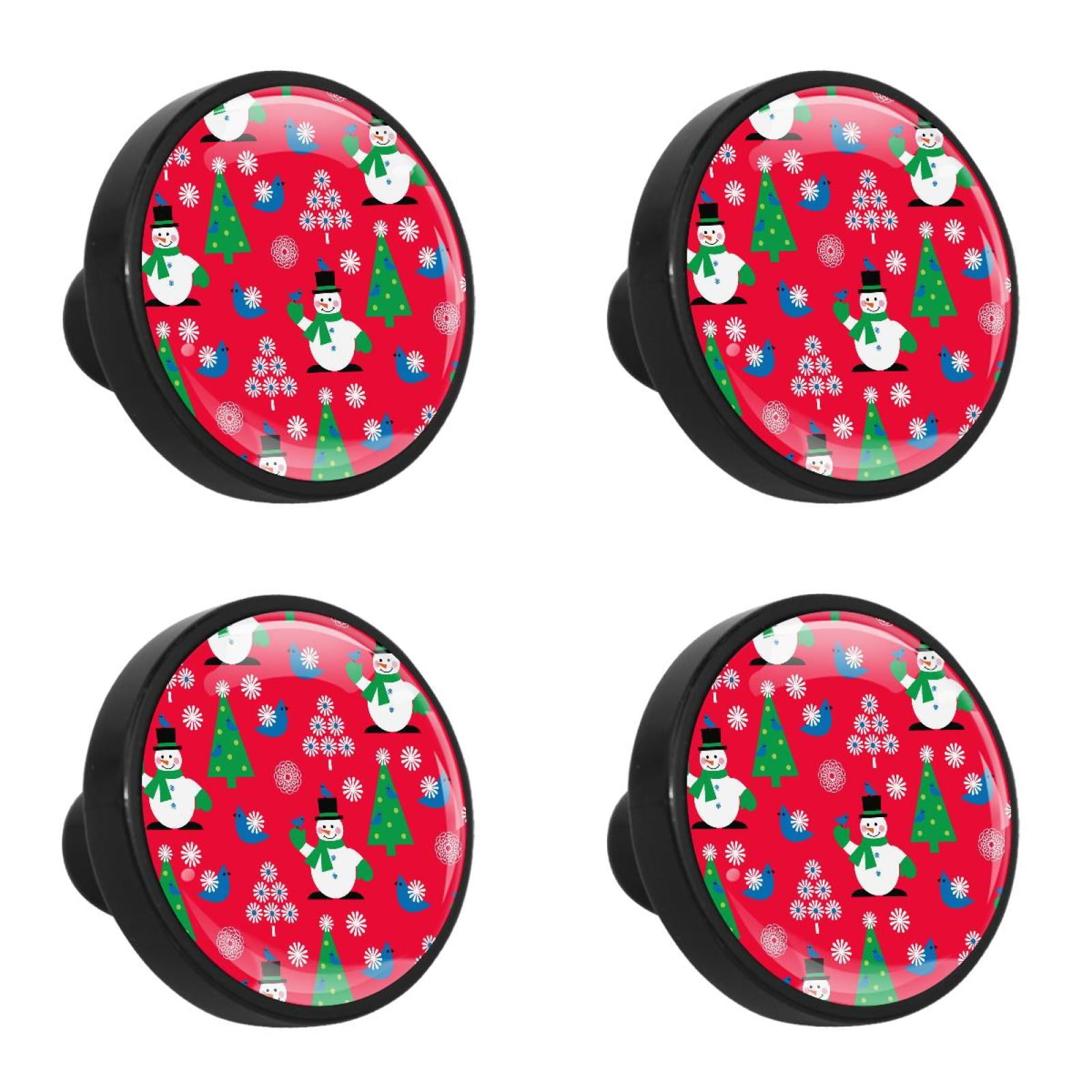 4 Pcs Christmas Knobs for Kitchen Cabinet Cupboard Dresser Bookcase ...