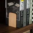 Muso Wood Decorative Bookends, Non-Slip, Heavy Duty Support for Books ...