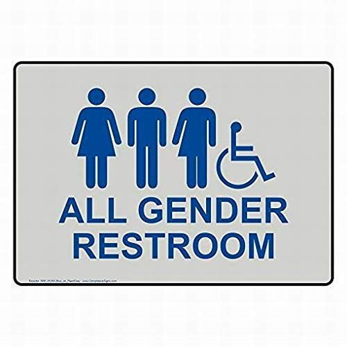 Click here for Unbranded All Gender Restroom Sign Tin Sign Cautio... prices