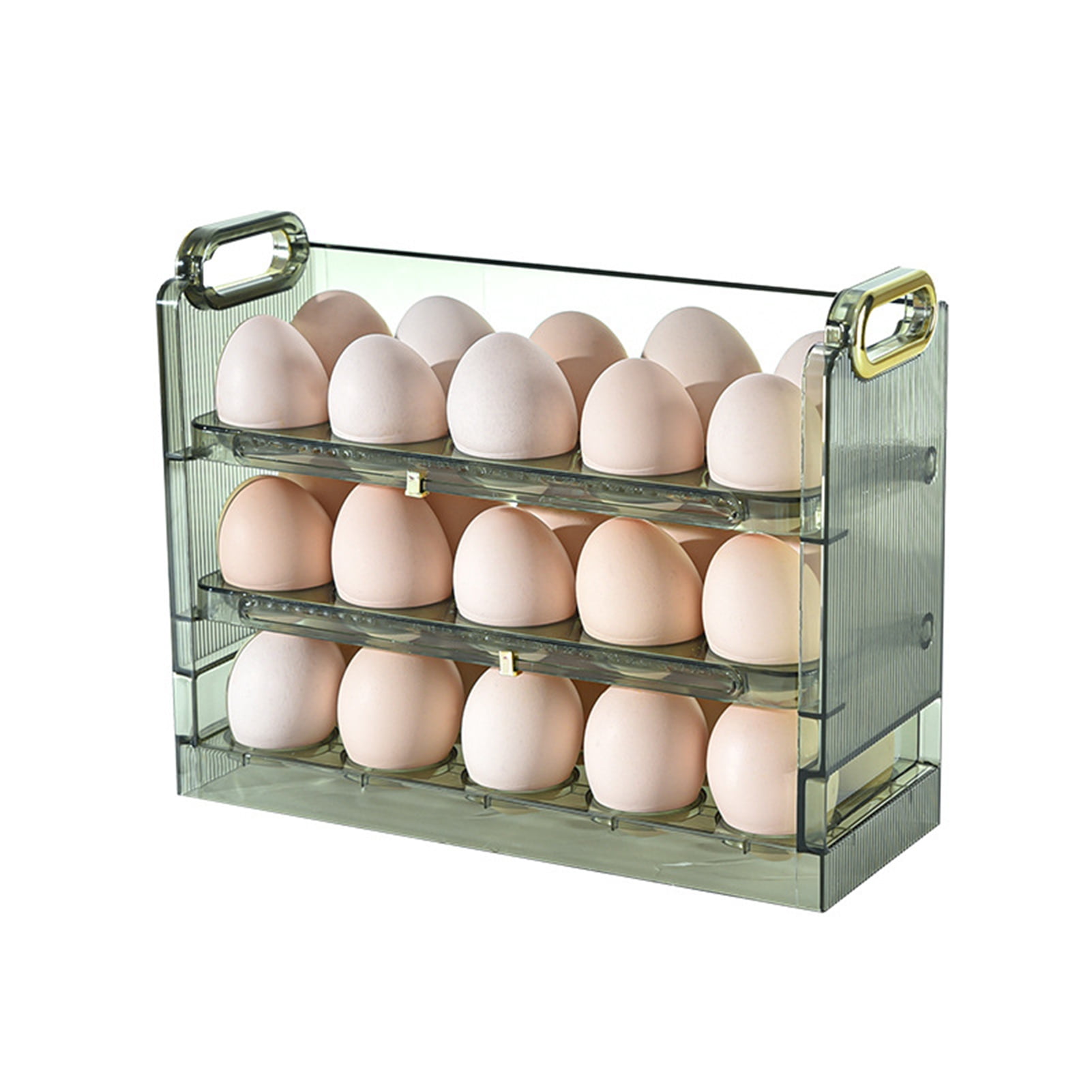 SSBSM Egg Storage Rack Flip-Type Transparent Large Capacity 3 Layer ...