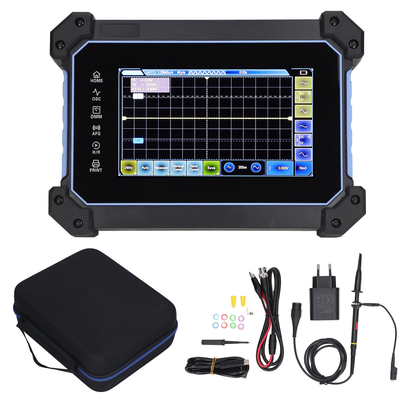 Digital Oscilloscope Touch Screen 2 Channel 110MHz Bandwidth 250MSA/s ...