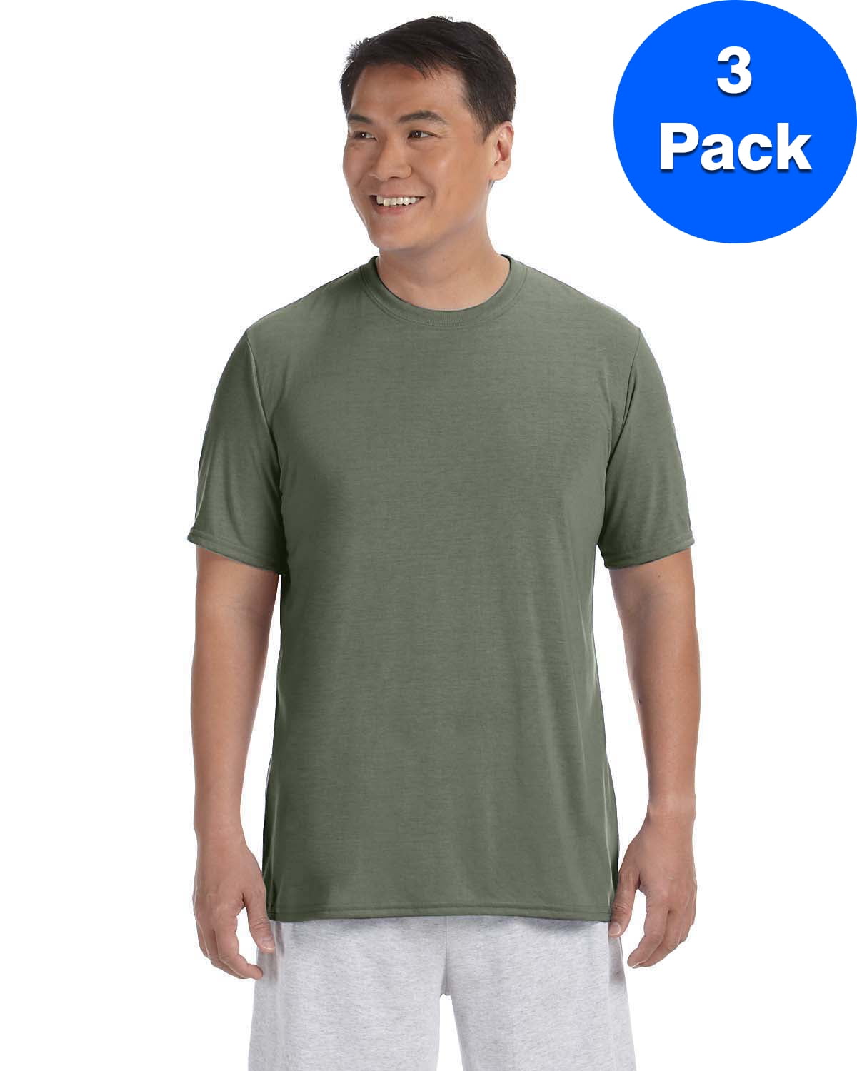 Mens Performance T-Shirt 3 Pack - Walmart.com