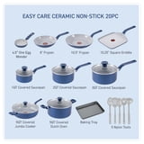 T-fal Easy Care Ceramic, 20 Piece Pots and Pans Cookware Set, Electric ...
