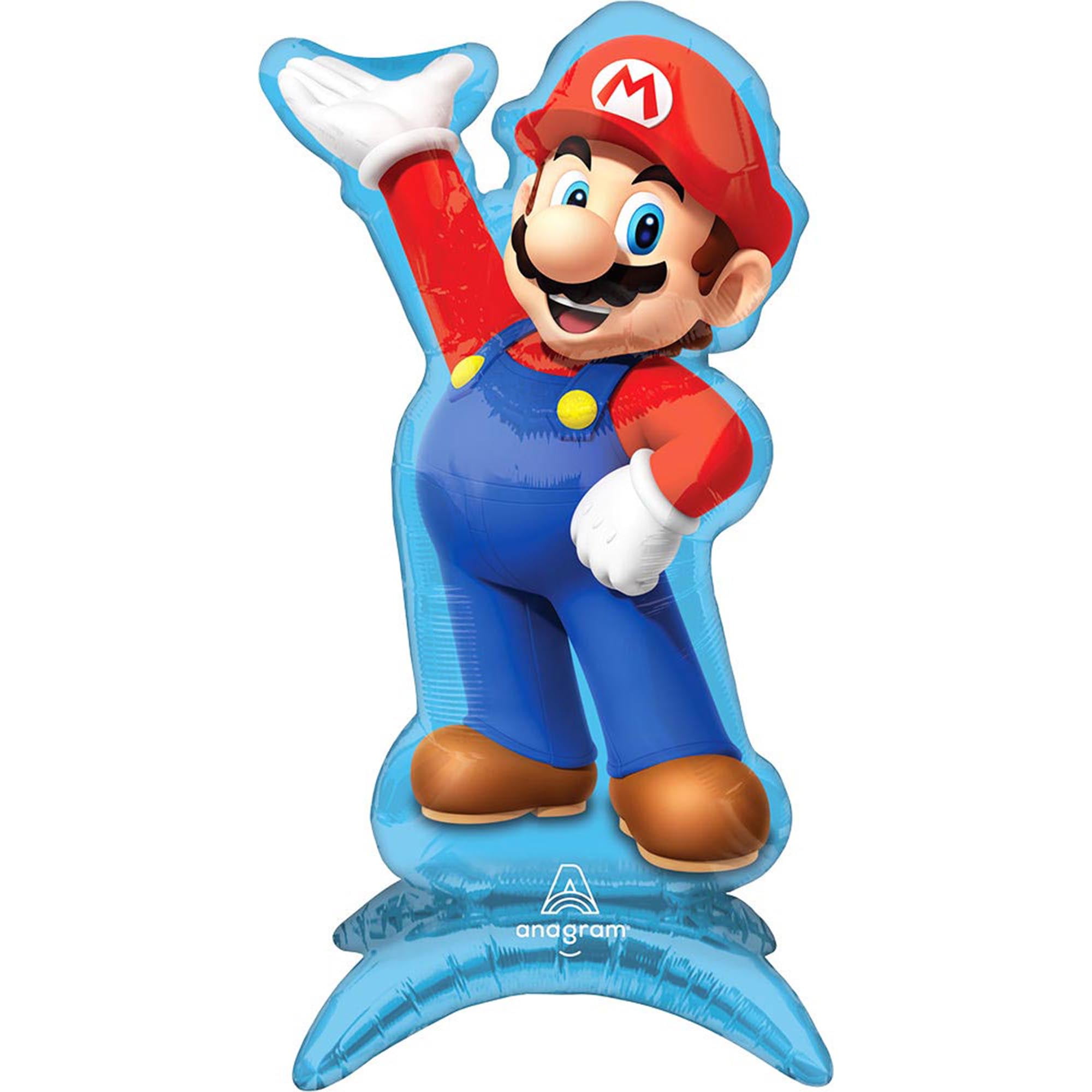 Mario Centerpiece Balloon Inflate with Air 23" Tall - Walmart.com
