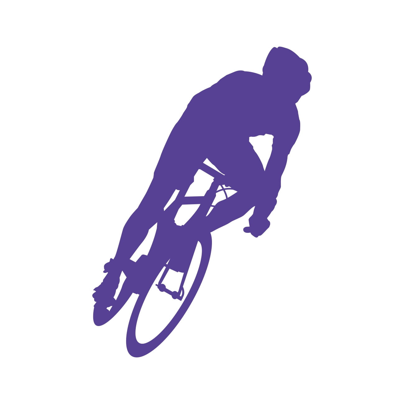 Cyclist Sticker Decal Die Cut - Self Adhesive Vinyl - Weatherproof ...