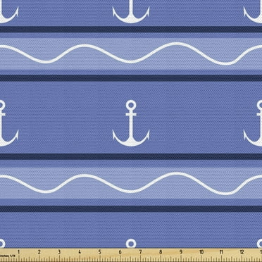 Japanese Wave Fabric by the Yard, Traditional Eastern Pattern with ...