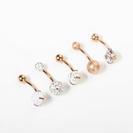 MAFNIO Discount 14G Stainless Steel Navel Rings Skull Hand with Gem ...