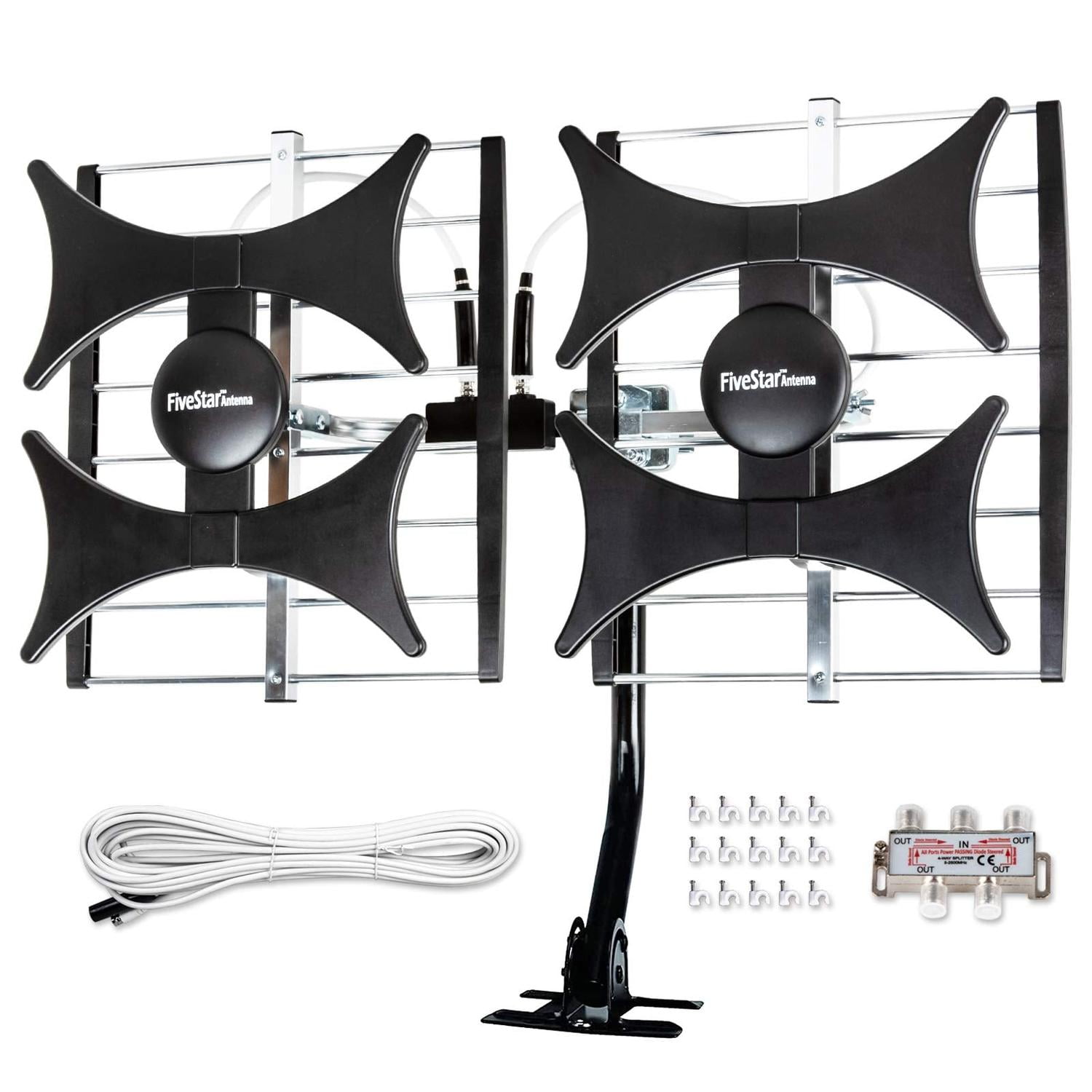 Five Star - Antena multidireccional de 4 V HDTV – alcance de hasta 200 ...