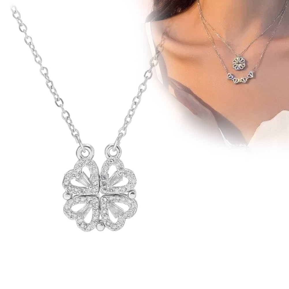 Click here for Mfg2020 2 In 1 Folding Love Heart Four Leaf Clover... prices