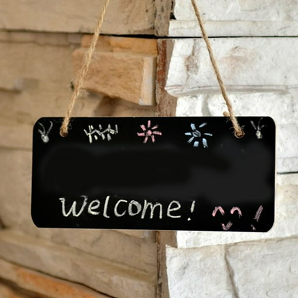 Mini Rectangle Blackboard Wooden Message Board for Home Bar Blackboard ...
