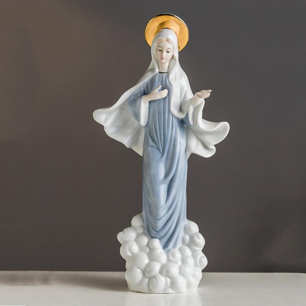 Sculpture Statue the Virgin Mary statue, Decorative Figure Mary Jesus ...