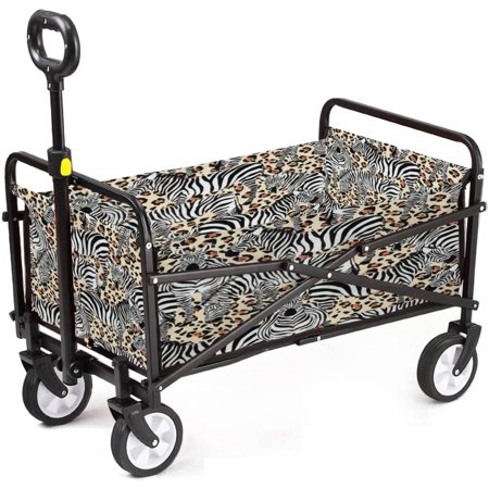 Folding Wagon Cart Zebra Black and White Pattern Leopard Background ...