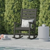 BizChair Contemporary Rocking Chair, All-Weather HDPE Indoor/Outdoor ...