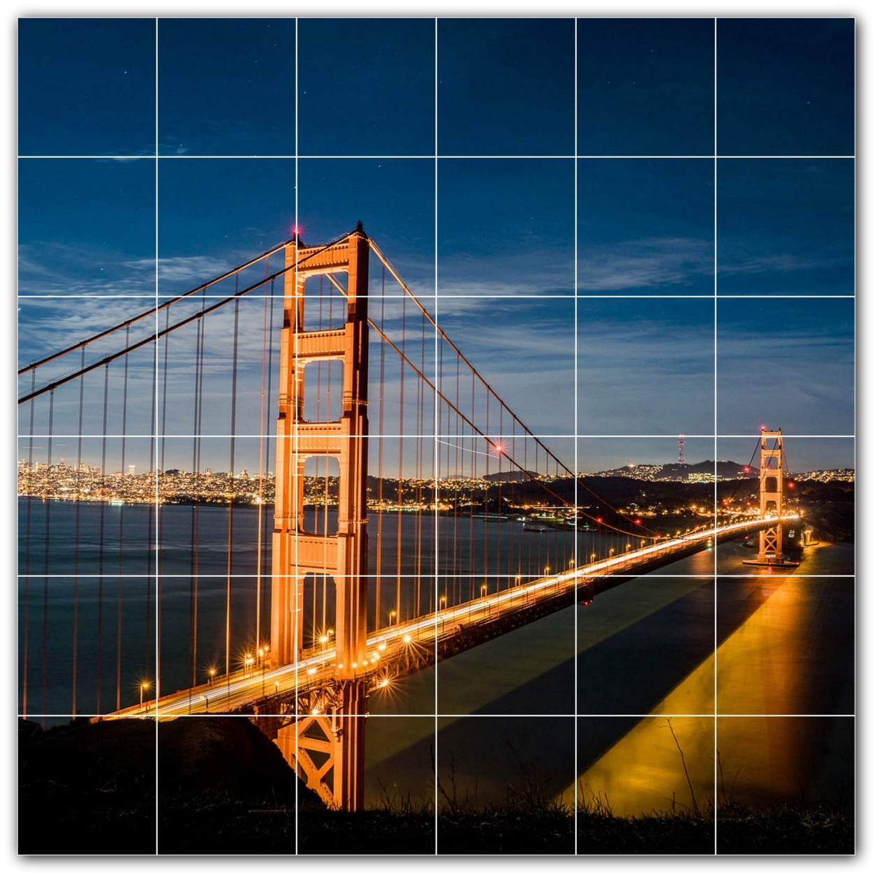 Picture-Tiles.com: Bridge Ceramic Tile Wall Mural WAL500259-66XL. 72"W ...