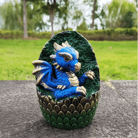 SUZH Jurassic Dinosaur Egg Statues with Chassis Broken Shell Dinosaur ...