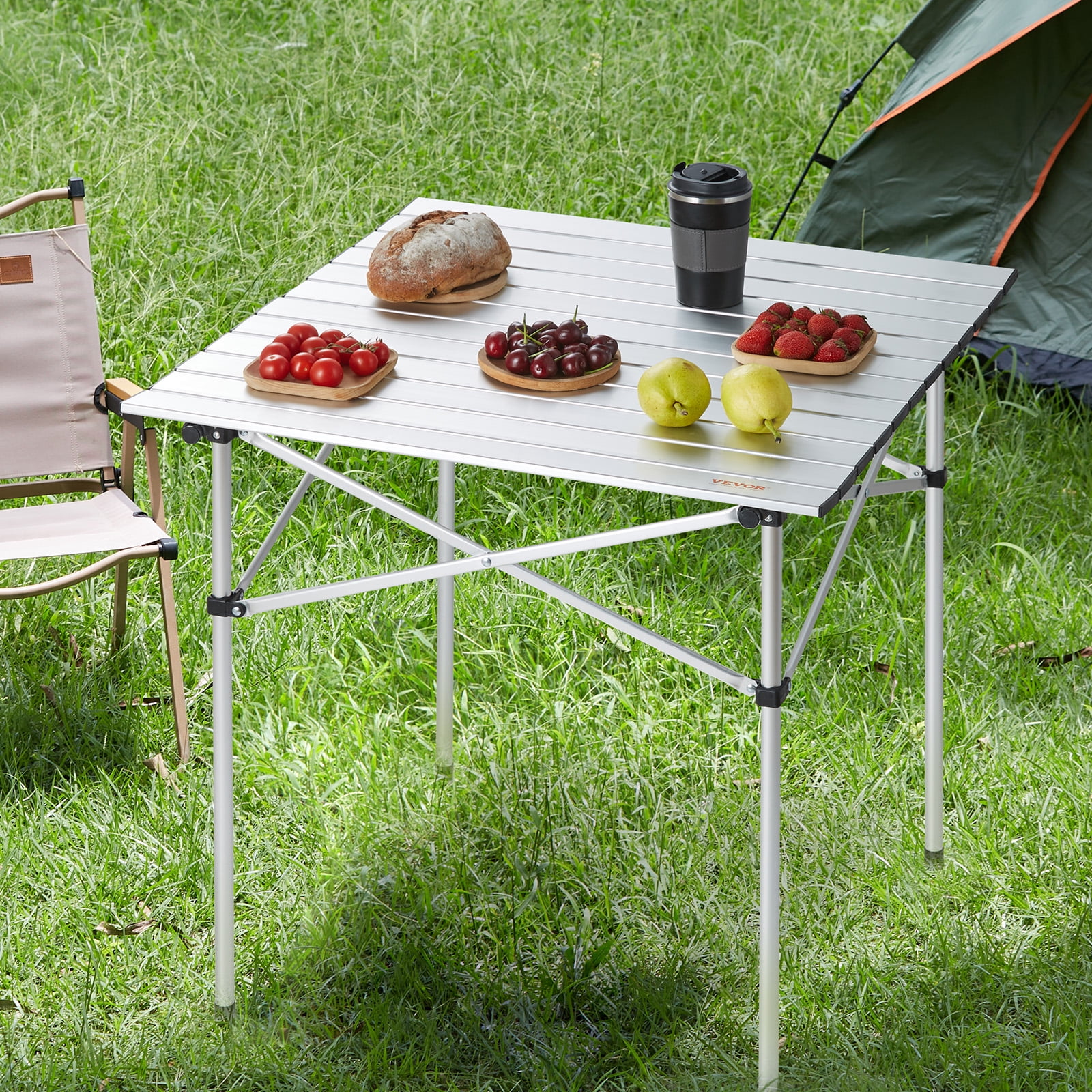 BENTISM Folding Portable Camping Table Aluminum Lightweight Table ...