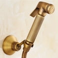 Gold Toilet Bidet Sprayer Kit Brass Hand Held Shattaf Bathroom Shower ...