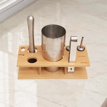 CUTICATE Shaker Wooden Rack Bartender Tool Organizer Practical Sturdy ...