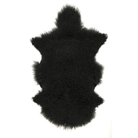 Mongolian Lamb Skin Wool Throw - Black | Walmart Canada