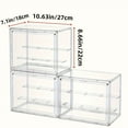 3pcs Clear Stackable Figure Display Cases | Plastic Storage Bins with ...