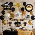 Graduation Decorations Balloons for Class of 2026 Black Gold Confetti ...