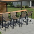 Crestlive Products Outdoor Bar Stools Set of 4, Bar Height Patio Chairs ...