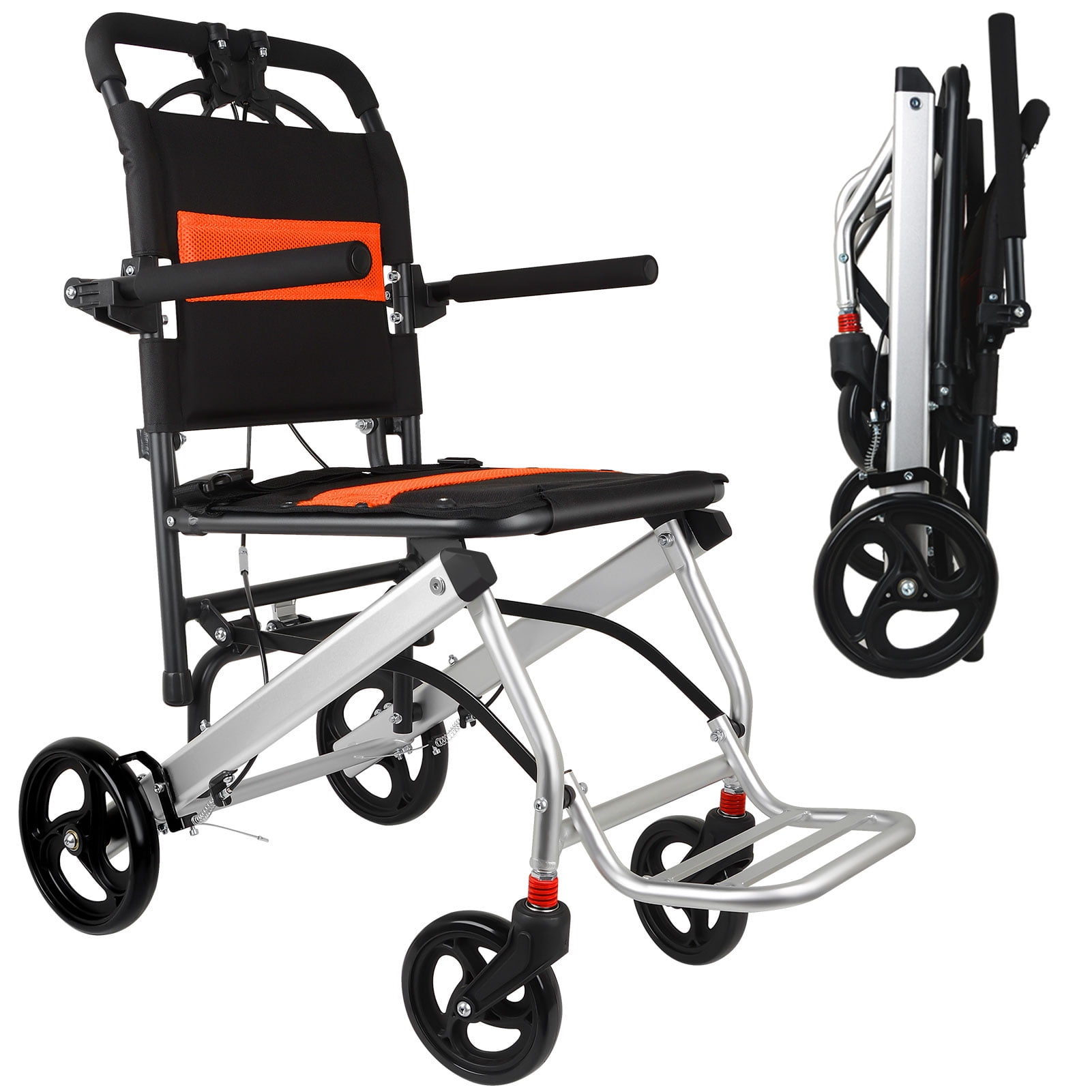EazinGo Portable Folding Transport Wheelchair only 16Lbs Support 180Lbs ... EazinGo Portable Folding Transport Wheelchair only 16Lbs Support 180Lbs ...