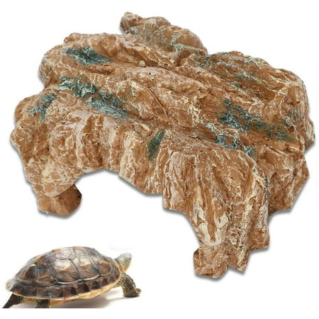 IGUOHAO Tortoises Fish Hiding Cave,Turtle Basking Platform Resin ...